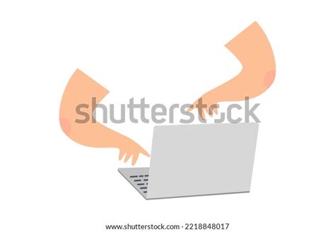 hands typing laptop keyboard vector businessman stock vector royalty free 2218848017
