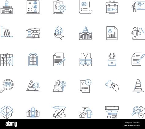 Manufacturing Line Icons Collection Production Factory Assembly