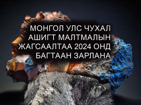 МОНГОЛ УЛС ЧУХАЛ АШИГТ МАЛТМАЛЫН ЖАГСААЛТАА 2024 ОНД БАГТААН ЗАРЛАНА