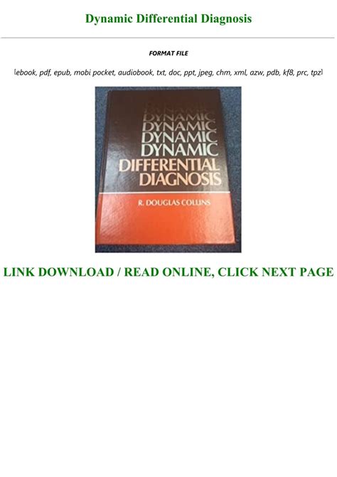 BOOK Dynamic Differential Diagnosis Full PDF