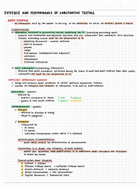 11 Evidence And Performance Of Substantive Testing Pdf