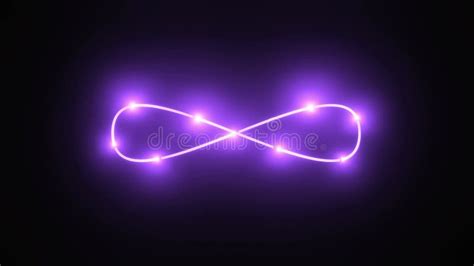 Neon Infinity Sign 3d Render Seamless Loop Animation Abstract Background With Infinity Sign