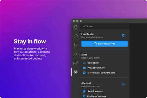 Github Swdotcom Swdc Vscode Time Tracking Plugin For Visual Studio Code
