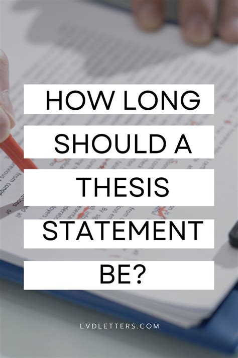 Thesis Statement Examples How Long Should A Thesis Statement Be