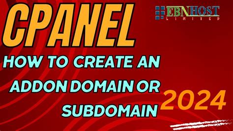 How To Add Addon Domain In Cpanel কিভাবে Cpanel এ ডোমেইন এড করবেন Ebnhost Youtube