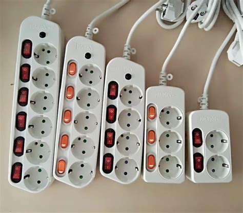 EU Plug Power Socket A Overload Protection Power Board Extension Socket Euro Power Strip