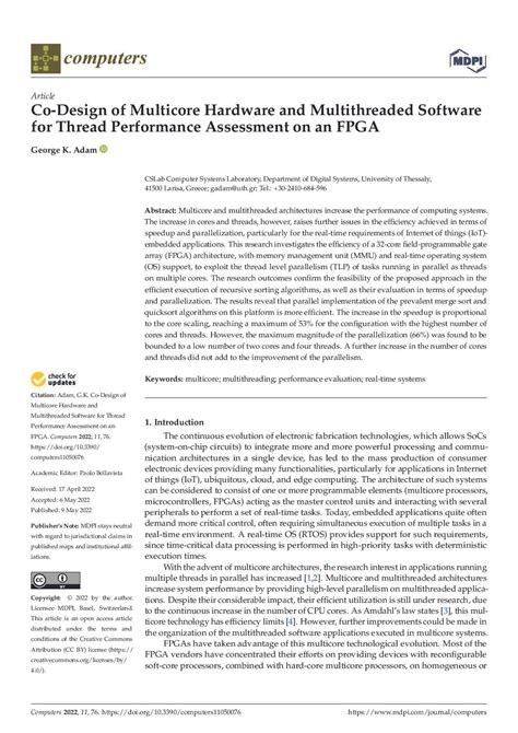 Co Design Of Multicore Hardware And Multithreaded Software For Thread