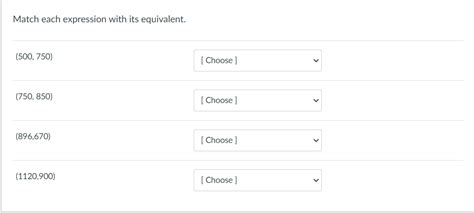 Match Each Expression With Its Equivalent Chegg Com