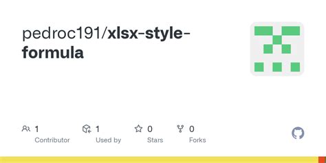 Github Pedroc191xlsx Style Formula