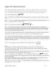 Ch 6 AP Statistics Practice Test Complete Solutions Pdf Chapter 6 AP Statistics Practice Test