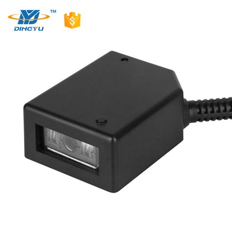 Custom Ccd Fixed Mount Barcode Scanner 32 Bit Mini Fixed Barcode Reader Rs232 For Industrial