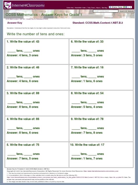 Math Skills Assessment Worksheet