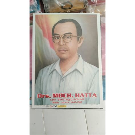 Jual Poster Bingkai Drs Moch Hatta Shopee Indonesia