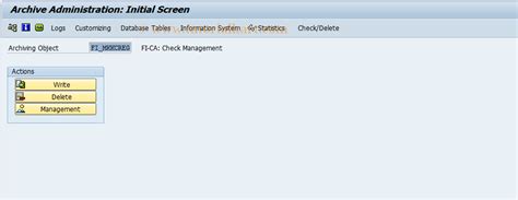 Fparcr1 Sap Tcode Fi Ca Check Deposit Archiving