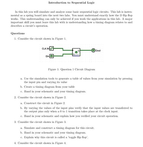 Introduction To Sequential Logic In This Lab You Will Chegg