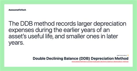 Double Declining Balance Ddb Depreciation Method Awesomefintech Blog