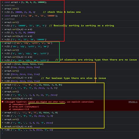 Javascript Difference Between Sort Sortfunctionab Return A B