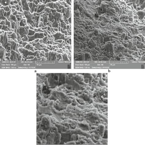 Fractographs Of The Broken Tensile Sample A Base Metal B Welded