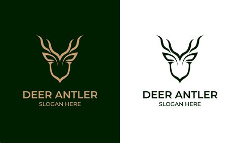 Deer Antler Logo Design And Icon Inspiration Deer Head Outline
