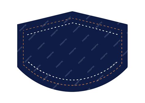 Premium Vector Denim Label Flat Illustration On White Background