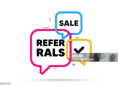 Referrals Symbol Referral Program Sign Ribbon Bubble Banner Vector