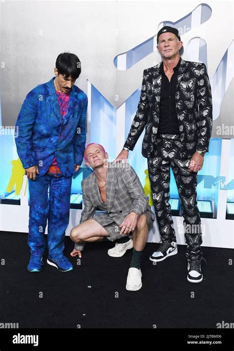 Newark Usa 28th Aug 2022 Anthony Kiedis Flea And Chad Smith Of