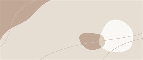 Minimal Abstract Background Vector Illustration Soft Earth Tone Pastel Color Organic Shape With