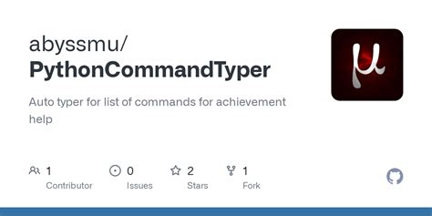 github abyssmu pythoncommandtyper auto typer for list of commands
