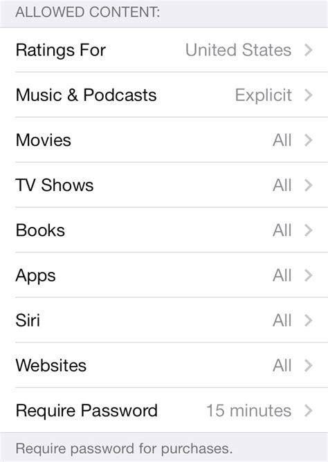 Parental Restrictions In IOS 7 Part 2 Allowed Content Explained Mac Fusion