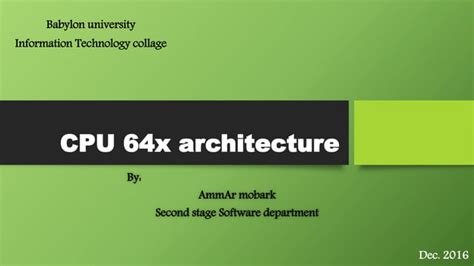Cpu 64x Architecture Ppt