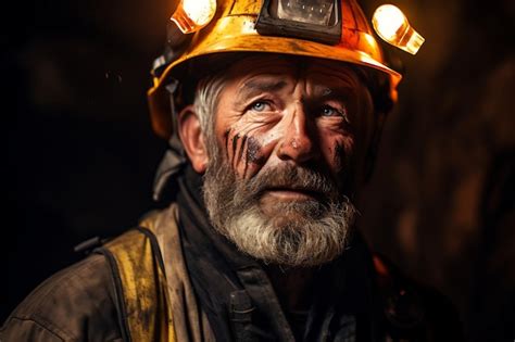 Premium Ai Image Portrait Of A Mining Engineer At The Mine
