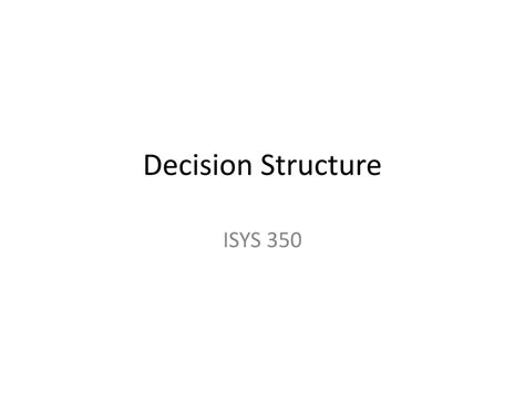 ppt decision structure powerpoint presentation free download id