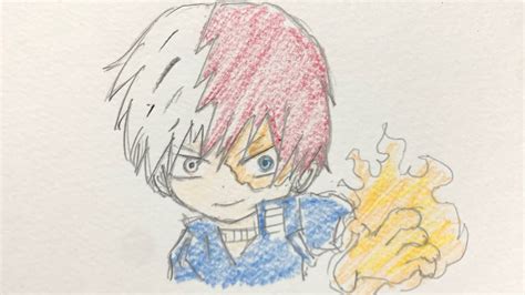 How To Draw Very Easy Todoroki Step By Step My Hero Academia Youtube