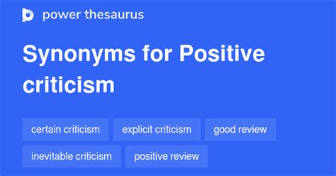 Positive Criticism Synonyms 15 Similar Phrases