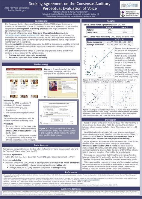Pdf Seeking Agreement On The Consensus Auditory Perceptual Evaluation