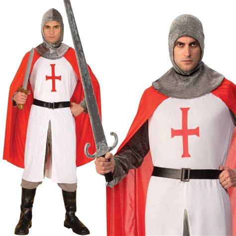 St George Crusader Knight Costume By Bristol Novelties Ac880 Karnival Costumes