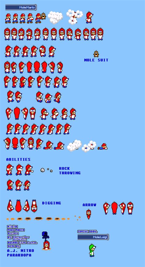 Mlss Mole Mario Sprites Sheet By Chrispriter89 On Deviantart