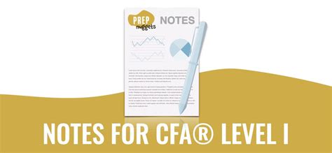 Notes For Cfa® Level I Prepnuggets
