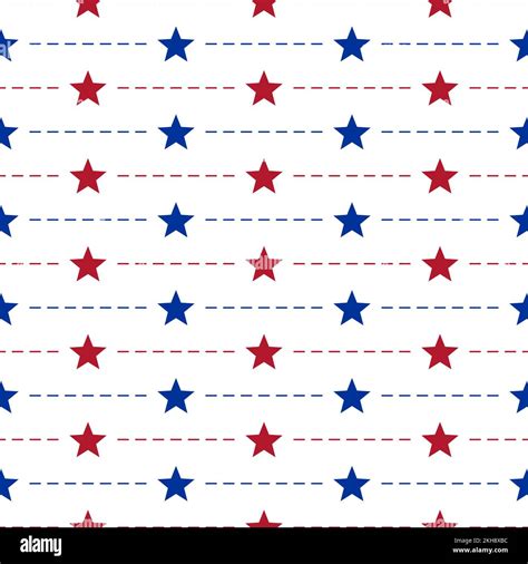 Stars And Horizontal Dotted Line Seamless Pattern Abstract Background Of Colored Geometric