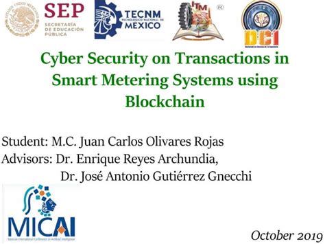 Cyber Security On Transactions In Smart Metering Systems Usign Blockchain Ppt