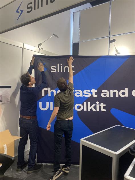Slint On Twitter Compiling Our Booth At Embeddedworld Rustlang Ew23