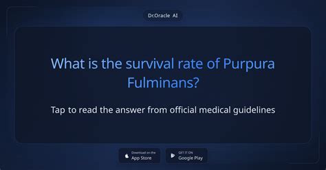 What Is The Survival Rate Of Purpura Fulminans