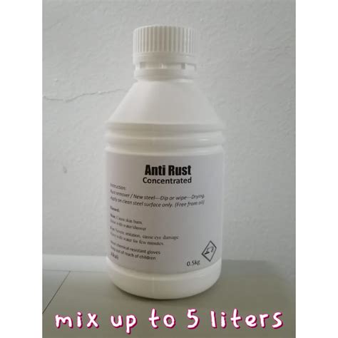 Anti Rust Concentrated 500ml 1 10 Ratio For Soaking And Rust Prevention Shopee Malaysia