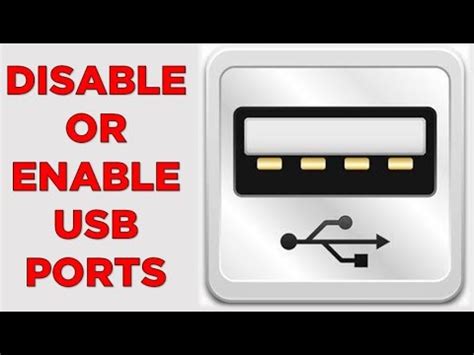 Disable Enable USB Port YouTube