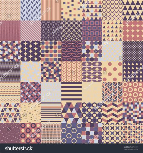 Simple Shapes Seamless Vector Patterns Your Vetor Stock Livre De Direitos 542712991