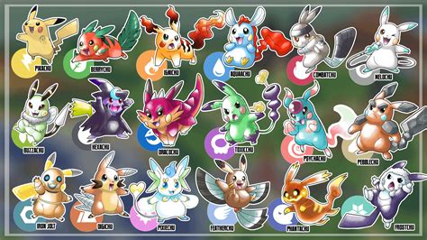 My Pikachu Variants Of All Types R Pokemon