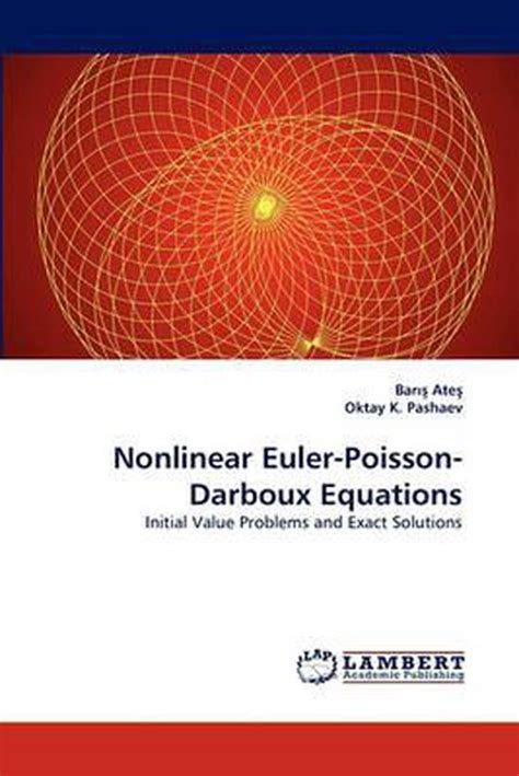 Nonlinear Euler Poisson Darboux Equations 9783844320367 Onbekend Boeken