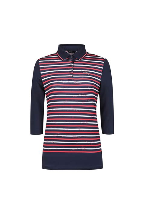 포스티 [올포유] 여름 여성 몸판 스트라이프 7부 카라 티셔츠 Awtpl3381 915