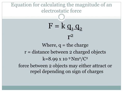 PPT Electrostatic Forces PowerPoint Presentation Free Download ID