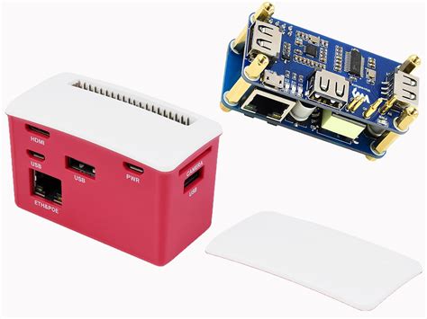 Poe Ethernet Usb Hub Hat Rrf12 Board With Abs Case Box For Raspberry Pi Zero 2w 2wh Zero Poe